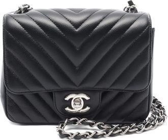 Chanel mini sac porté épaule caviar (2016-2017) - Noir