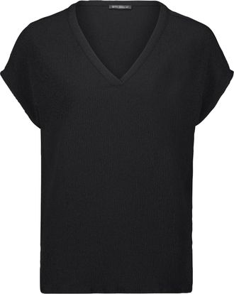 Betty Barclay Damen Basic Shirt mit V-Ausschnitt 44, Schwarz
