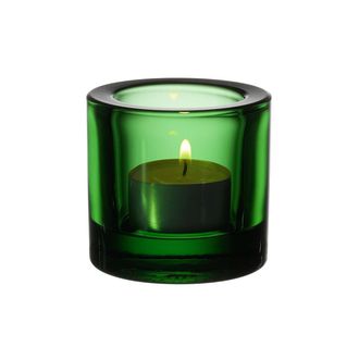 iittala Kivi - Stimmungsbeleuchtung/Teelichthalter/Windlicht - Gr&uuml;n - Glas - &Oslash; 6 cm - H&ouml;he 6 cm