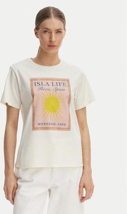 Max Mara T-Shirt Pantera 2615971032 &Eacute;cru Regular Fit