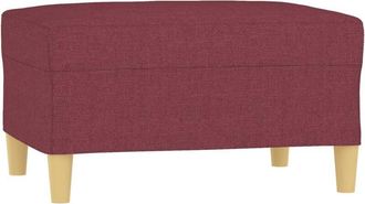 vidaXL Fu&szlig;hocker Weinrot 70x55x41 cm Stoff Vidaxl