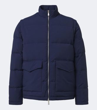 Eleventy Veste doudoune en laine m&eacute;lang&eacute;e