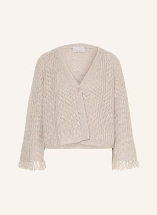 Hemisphere Hemisphere Strickjacke Mit Cashmere Und Glitzergarn beige
