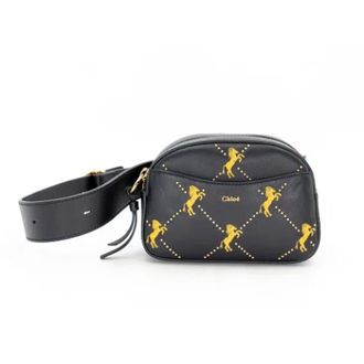 Chlo&eacute; Femme, Sacs, Noir, Taille: ONE Size Leather crossbody-bags