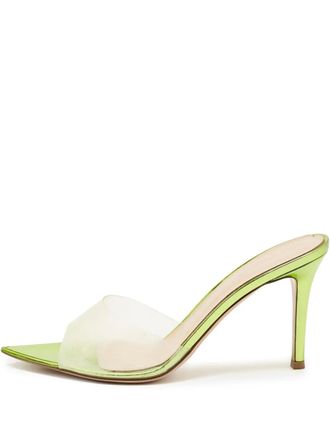 Gianvito Rossi mules transparentes pre-owned 100 mm à bout pointu - Vert