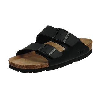 Rohde Damen, Frauen, Klassische Sandalen, Sandalen,Pantoletten,Sommerschuhe,Hausschuhe,Kork-fußbett,SCHWARZ,40 EU / 6.5 UK
