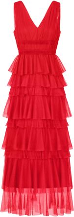 Apart Fashion APART Abendkleid aus Jersey mit Mesh, rot, 36