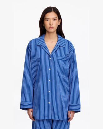 Arket Pyjamahemd Aus Baumwolle -Blau