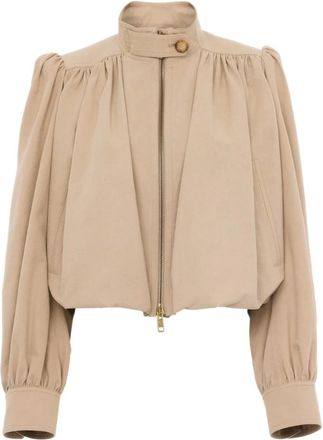 Chlo&eacute; Femme, Vestes, Beige, Taille: 38 FR Veste Boule Fronc&eacute;e