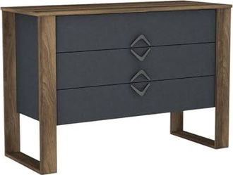 Dmora Kommode Alrescha 110x44,8x76h cm Braun 3 Schubladen