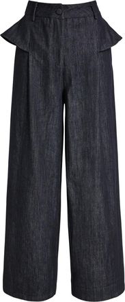 Sister Jane pantalon boutonn&eacute; &agrave; taille haute - Bleu