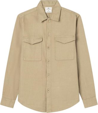 Springfield Herren Set Overshirt Khaki Hemd, Standard-Beige, S