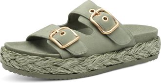Tamaris Pantolette Damen Flach grün,EU 37