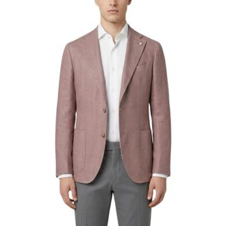 L.B.M. 1911 L.b.m. 1911, Homme, Vestes, Rose, Taille: XL Giacca monopetto sfoderata sartoriale