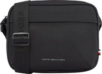 Tommy Hilfiger Sac à Bandoulière Sac Homme Repreve avec Logo, Noir (Black), Taille Unique