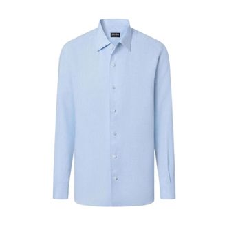 Ermenegildo Zegna Oasi Lino Hemd - - Shirts - Herren - Blau - XL