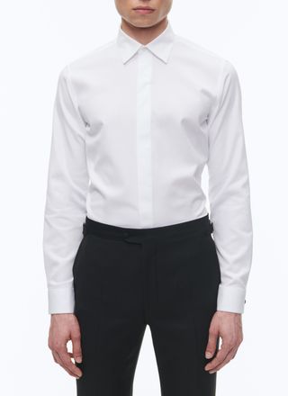 Fursac Chemise gorge cach&eacute;e en coton nid dabeille - Taille 37 - Homme