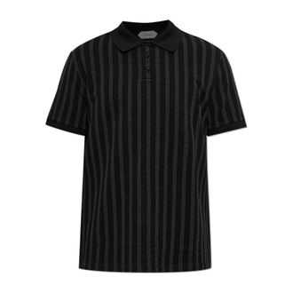 Versace Baumwoll-Poloshirt mit Monogramm - - Tops - Herren - Schwarzk - 2XL