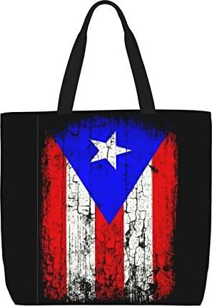 Generic Sac Fourre-Tout Porto Rico Sac Enfant Avec Poign&eacute;es Lavables Sacs En Toile &Eacute;paule, Pour Burea, Voyage, Filles, Tous Les Jours