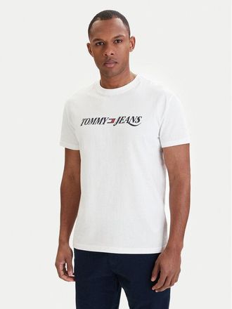 Tommy Jeans T-Shirt DM0DM22548 Wei&szlig; Regular Fit
