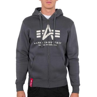 Alpha Industries Alpha Industries Basic Zip Hoodie f&uuml;r Herren Greyblack