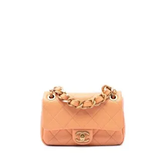 Chanel unisex, Pre-owned, Orange, Taille: ONE Size Pre-owned Sac &agrave; rabat