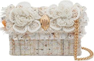 Kurt Geiger Femme, Sacs, Blanc, Taille: ONE Size Tweed Mini Kensington