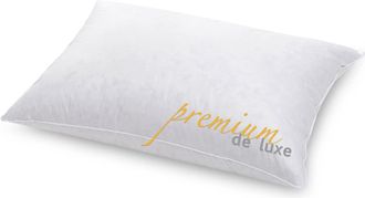 HANSKRUCHEN Premium de Luxe Daunenkissen 50x70 cm - Made in Germany Daunen Kopfkissen aus 100% Baumwolle - 3 Kammer Daunenkissen für Allergiker [1er Pack]