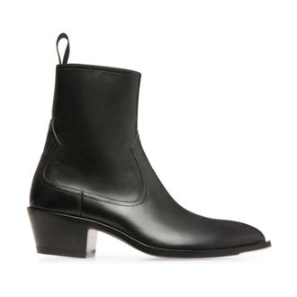 Bally Schwarzer Leder Kn&ouml;chelstiefel Niedrige Abs&auml;tze - - Shoes - Damen - Schwarzk - 41 EU