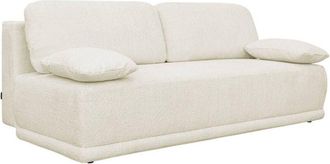 Sweeek 3-Sitzer-Schlafsofa mit Boucl&eacute;-Bezug und Stauraum
