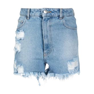 GCDS Gcds, Femme, Shorts, Bleu, Taille: W27 Shorts en jean pour un look élégant