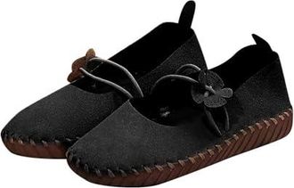 Generic Chaussures Mary Jane pour femme - Large largeur - Bout rond - &Eacute;l&eacute;gantes - R&eacute;tro - Antid&eacute;rapantes - L&eacute;g&egrave;res et confortables - Style d&eacute;contract&eacute; - Pour 