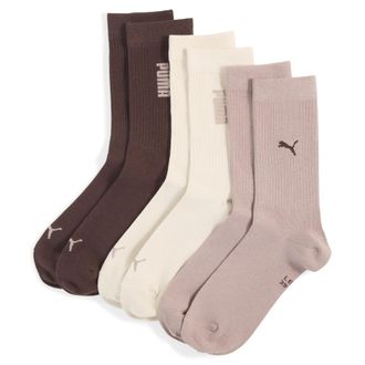 Puma Lot de 3 paires de chaussettes mi-hautes PUMA Unisexe, Accessoires, Beige, 43-46