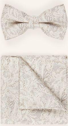 Wilvorst Wilvorst Set: Fliege Und Einstecktuch beige