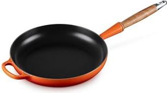 LE CREUSET Signature gusseiserne Bratpfanne mit Holzgriff 24 cm Ofenrot, 20258240900422