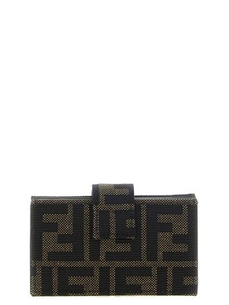 Fendi FF Zucca Jacquard Card Case - Black