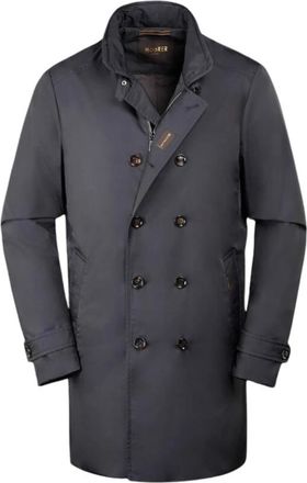 Moorer Homme, Manteaux, Bleu, Taille: XS Trench-coat doubl&eacute; crois&eacute;