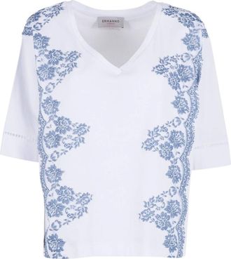 Ermanno Scervino Femme, Tops, Blanc, Taille: 34 FR T-Shirt