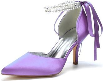 Miyoopark Femmes Confortables Chaussures De Mariée Fermé Soirée Pompes, M647 Violet clair, 40.5 EU