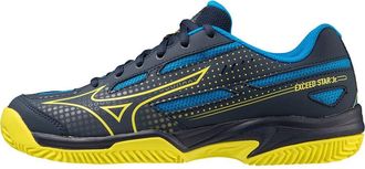 Mizuno Exceed Star Jr. CC, Tennis, DBlue/Bolt2Nen/Closonne