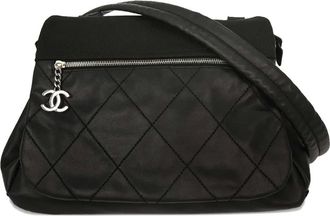 Chanel 2006-2009 gesteppte Schultertasche aus Canvas - Schwarz