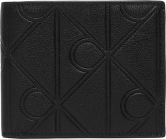 Calvin Klein Geldb&ouml;rse Calvin Klein Xl Emblem Aop Emboss Ew Billfold LV04D1177G Schwarz