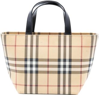 Burberry Shopper - Mini House Check Canvas Tote - Gr. unisize - in Braun - f&uuml;r Damen