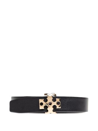 Tory Burch ceinture en cuir à boucle logo - 001 BLACK