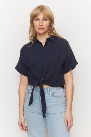 recolution Recolution Damen vegan Bluse Tulip Navy