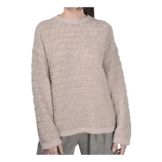 Gran Sasso Homme, Pulls, Gris, Taille: L Pull &agrave; col rond en maille ajour&eacute;e
