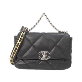 Chanel Pre-owned 19 Lammleder Schultertasche - - Pre-owned - Damen - Schwarzk - ONE SIZE