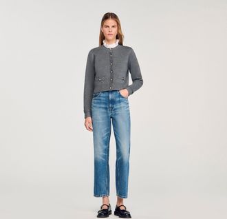 Sandro Cardigan mit abnehmbarem Kragen