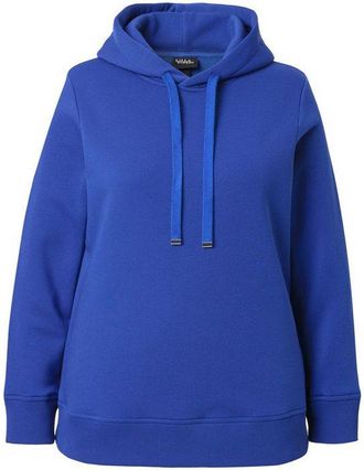 Ulla Popken Sweatshirt Super softer Hoodie Rippb&uuml;ndchen Kapuze Langarm