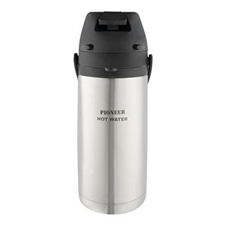 Pioneer Authentic Jeans 1,9 l Edelstahl-Hebel-Thermoskanne, auslaufsichere Flasche für heiße und kalte Getränke, einfacher Pump-Getränkespender für Veranstaltungen mit Wasser